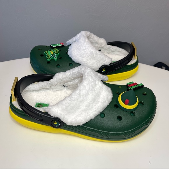 CROCS | Shoes | Crocs Buddy The Elf Christmas Green Lined Clog 293727c ...
